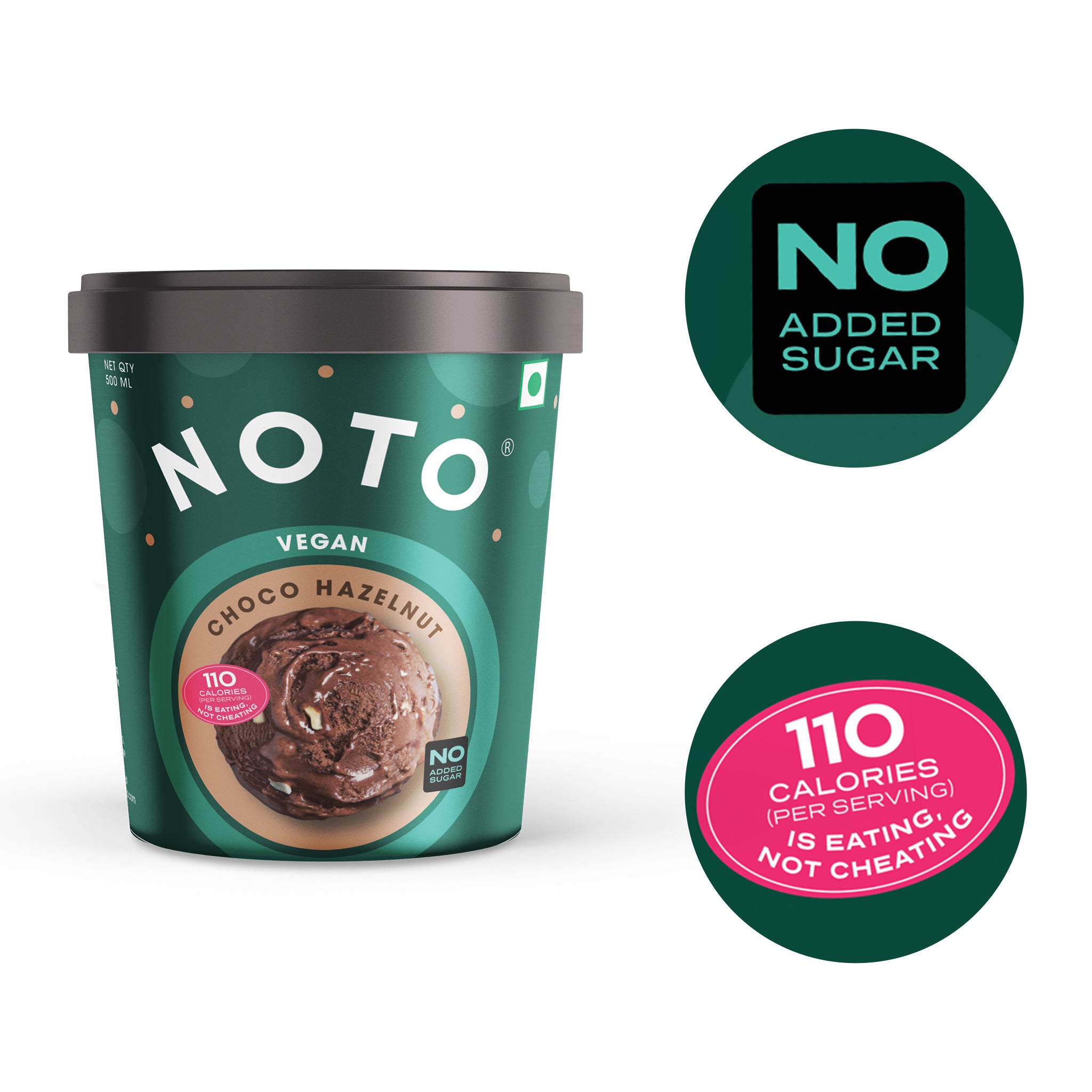 VEGAN CHOCO HAZELNUT 500ML – NOTO Healthy Ice Cream